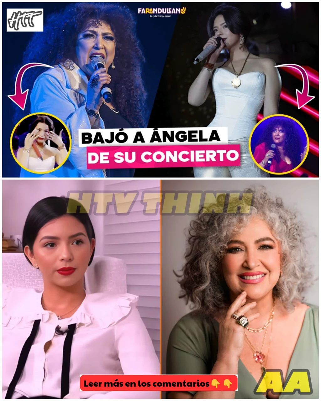 AMANDA MIGUEL BAJO A ÁNGELA AGUILAR DE SU ESCENARIO. - HTT - News
