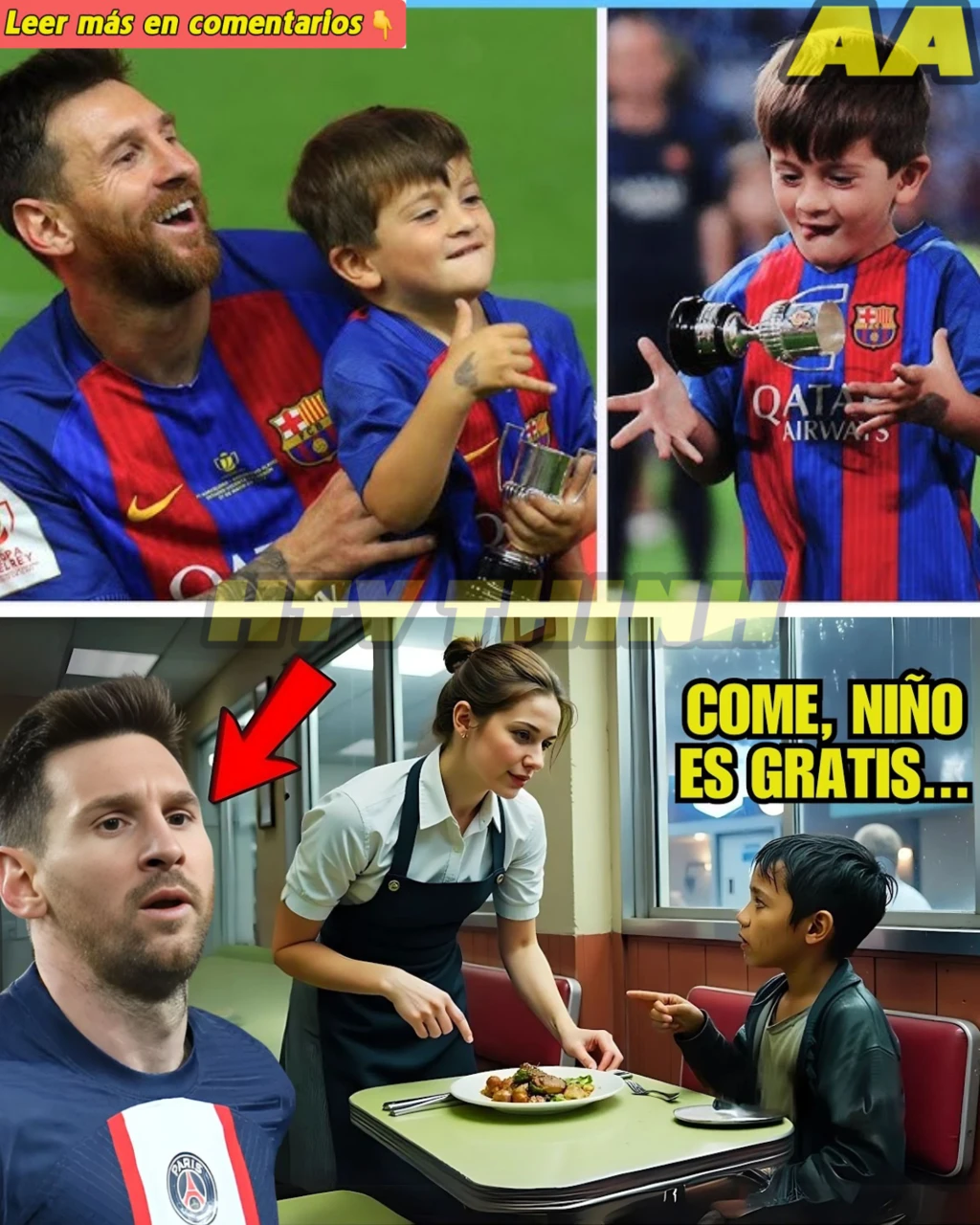 MESERO ATIENDE A UN NIÑO SIN SABER QUE ERA EL HIJO DE MESSI… ¡Y LO QUE ...