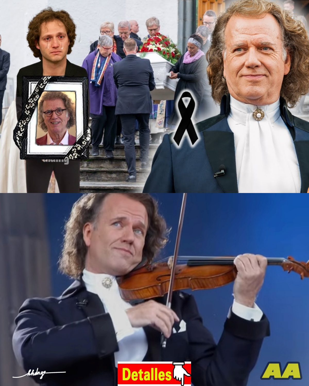 Funeral de André Rieu: ¡su hijo abrazó el retrato de su padre y lloró ...