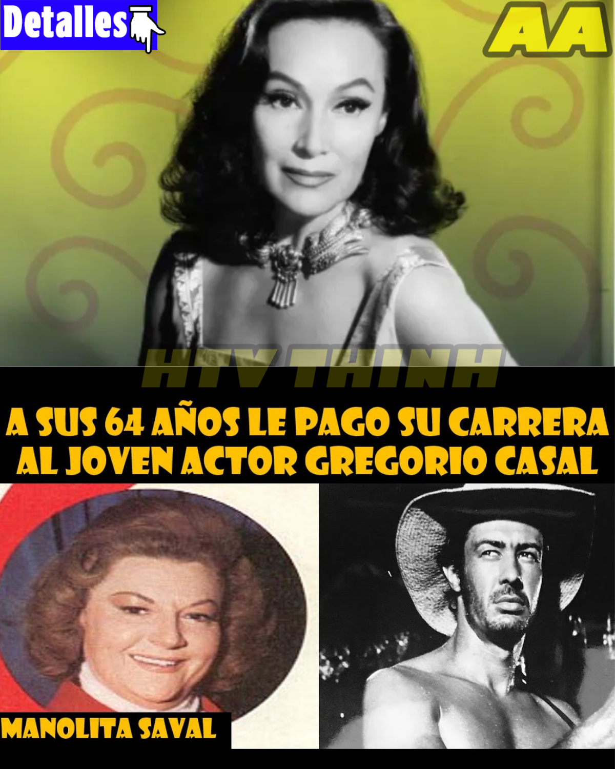 A sus 64 años le pago su carrera al joven actor Gregorio Casal - News